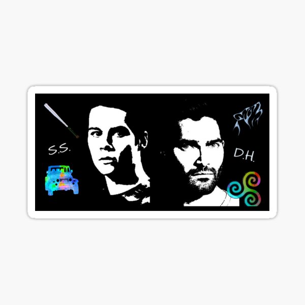 "Watercolor Sterek Symbols" Sticker for Sale by maiNuoire | Redbubble