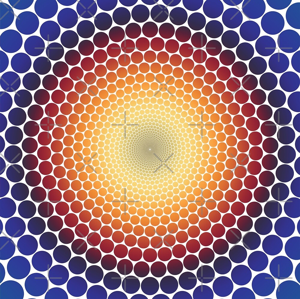 "Optical Illusion Radial Gradient (Clear/White)" by John Raymond Barker ...