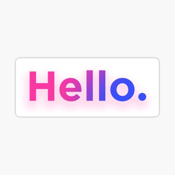 "Say Hello" Sticker for Sale by Pranay101 | Redbubble
