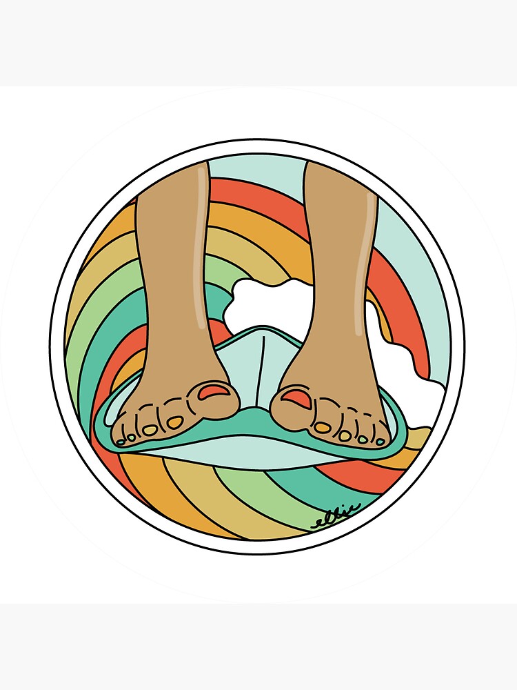 "Hang Ten!" Sticker by byellie | Redbubble