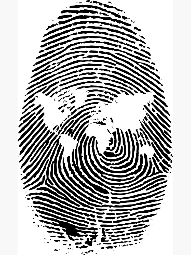 "Fingerprint World Map" Poster by socialvibes | Redbubble