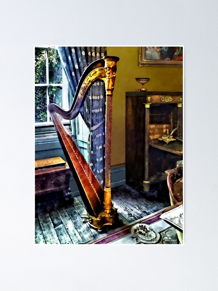 "Elegant Harp" Poster for Sale by SudaP0408 | Redbubble