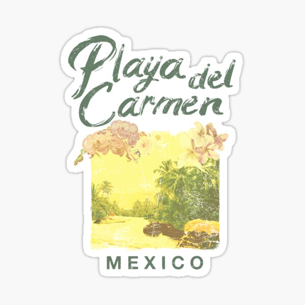"MEXICO Playa del Carmen Vintage Travel" Sticker by IronEcho | Redbubble
