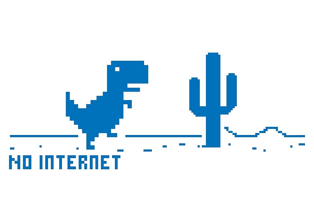"Blue Dinosaur > No internet" by BlazeComics | Redbubble
