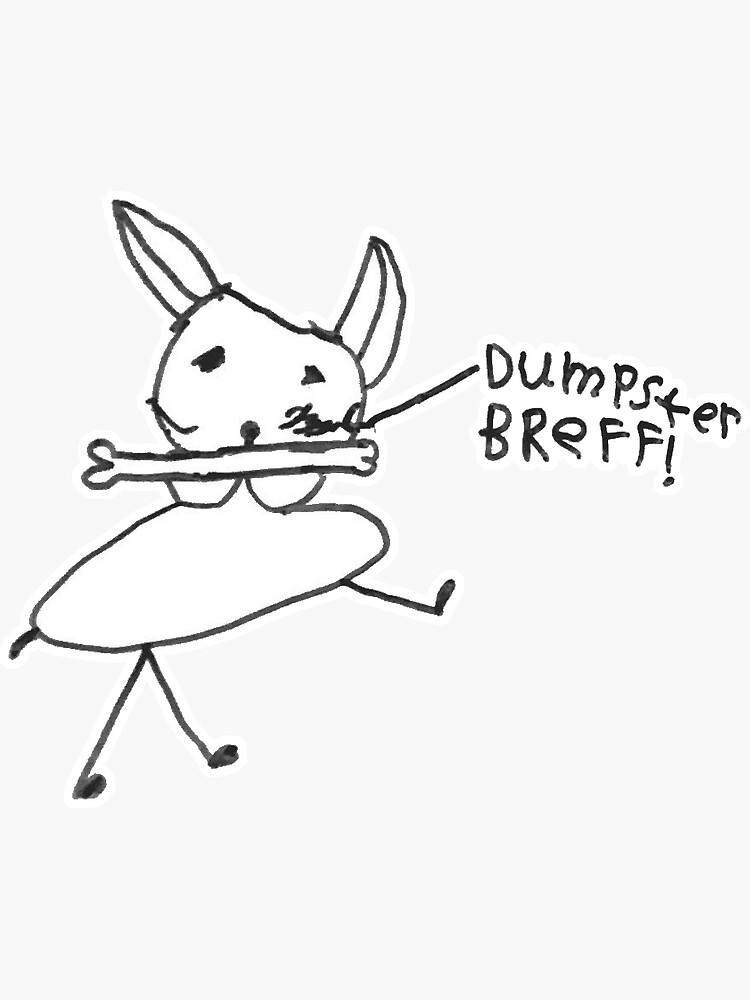 "Dumpster Breff" Sticker for Sale by pictrola | Redbubble