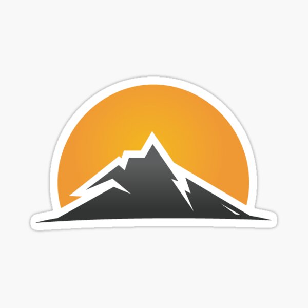 "Mountain Logo" Sticker by Nikavia | Redbubble