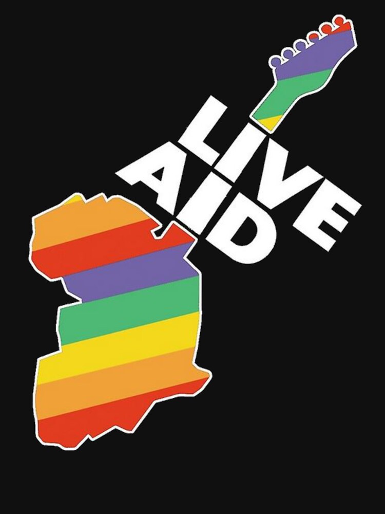 "LIVE AID" T-shirt for Sale by helenfinchs | Redbubble | live aid band ...