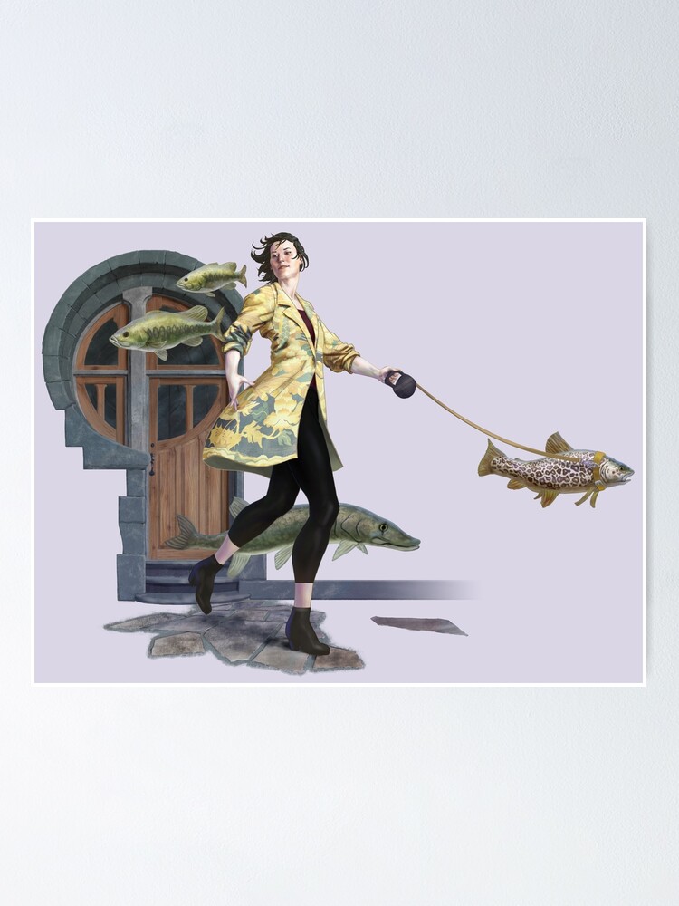"Walking Your Fish Through Town" Poster for Sale by jasoncmeyer | Redbubble