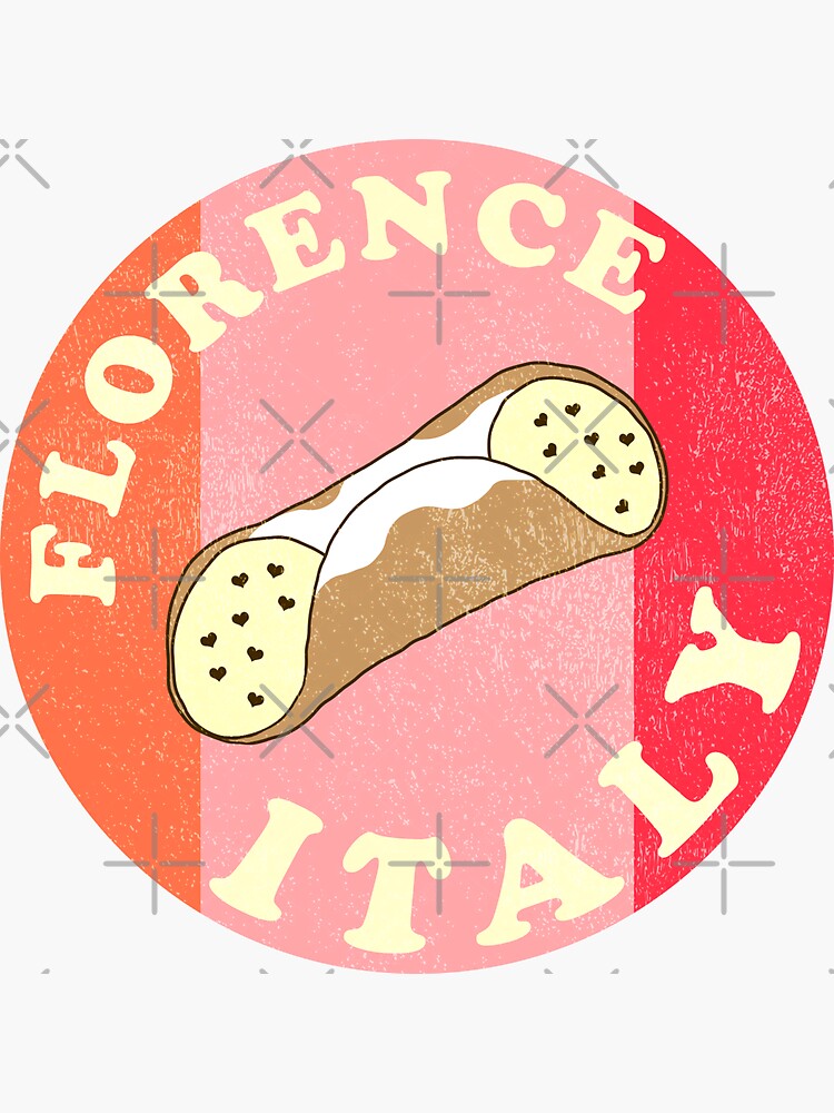 "florence cannoli!" Sticker for Sale by lolosenese | Redbubble
