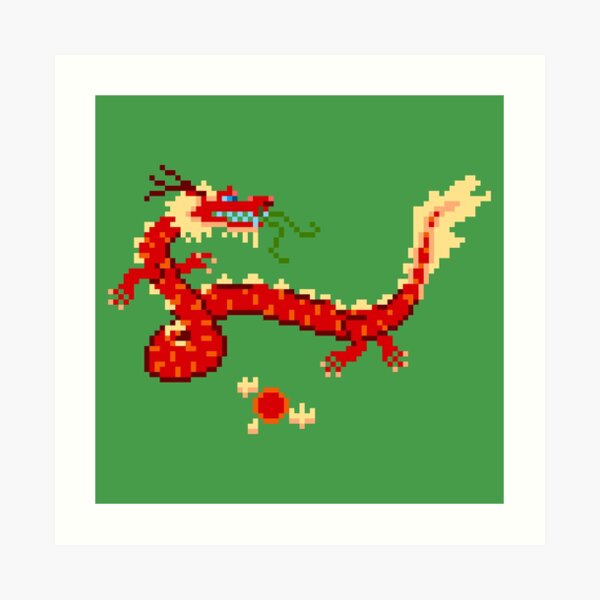 "8-Bit Dragon" Art Print by Moppo | Redbubble