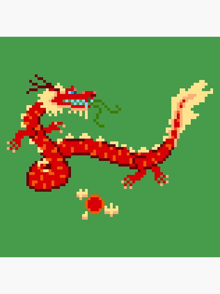 "8-Bit Dragon" Art Print by Moppo | Redbubble