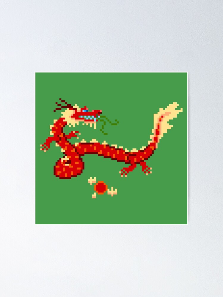 "8-Bit Dragon" Poster by Moppo | Redbubble