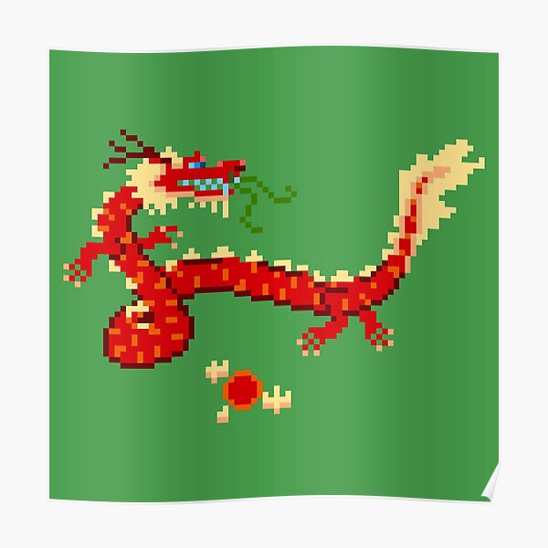 "8-Bit Dragon" Poster by Moppo | Redbubble