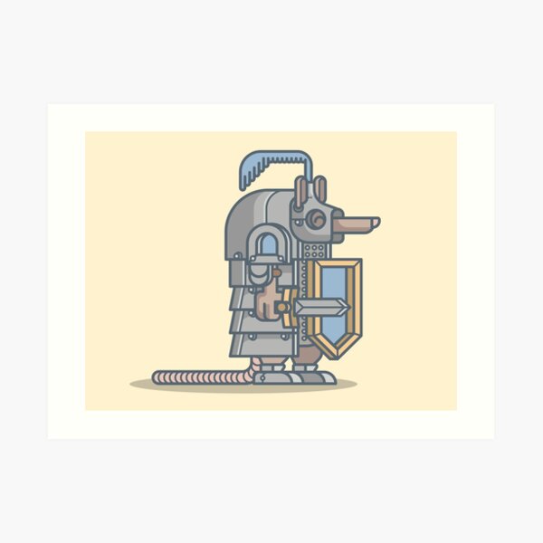 "Armadillo Knight" Art Print by fabric8 | Redbubble