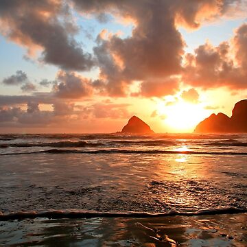 "Oceanside Oregon Sunset" Photographic Print for Sale by saveonshipping ...