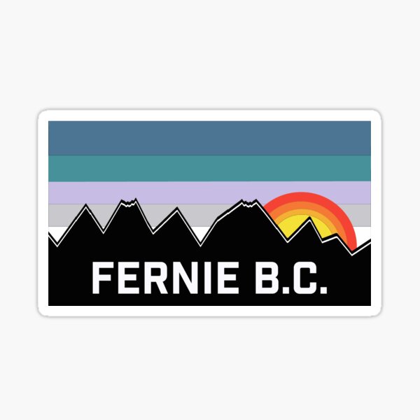 "Fernie BC" Sticker by MandWthings | Redbubble