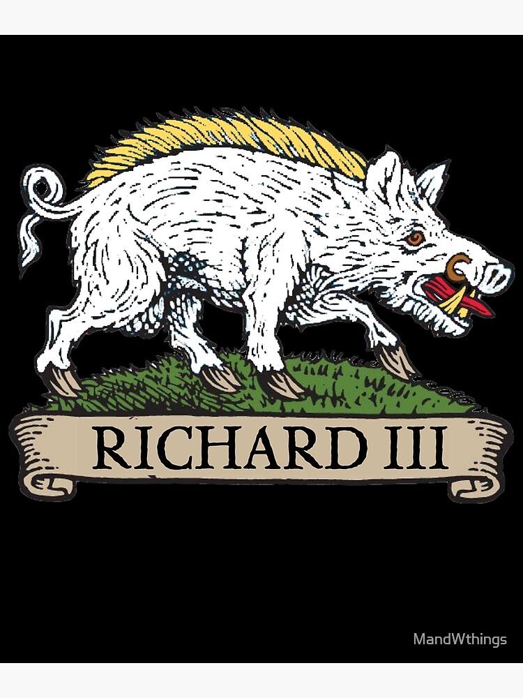 "King Richard 3 - White Boar" Poster for Sale by MandWthings | Redbubble