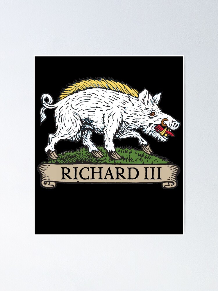 "King Richard 3 - White Boar" Poster for Sale by MandWthings | Redbubble