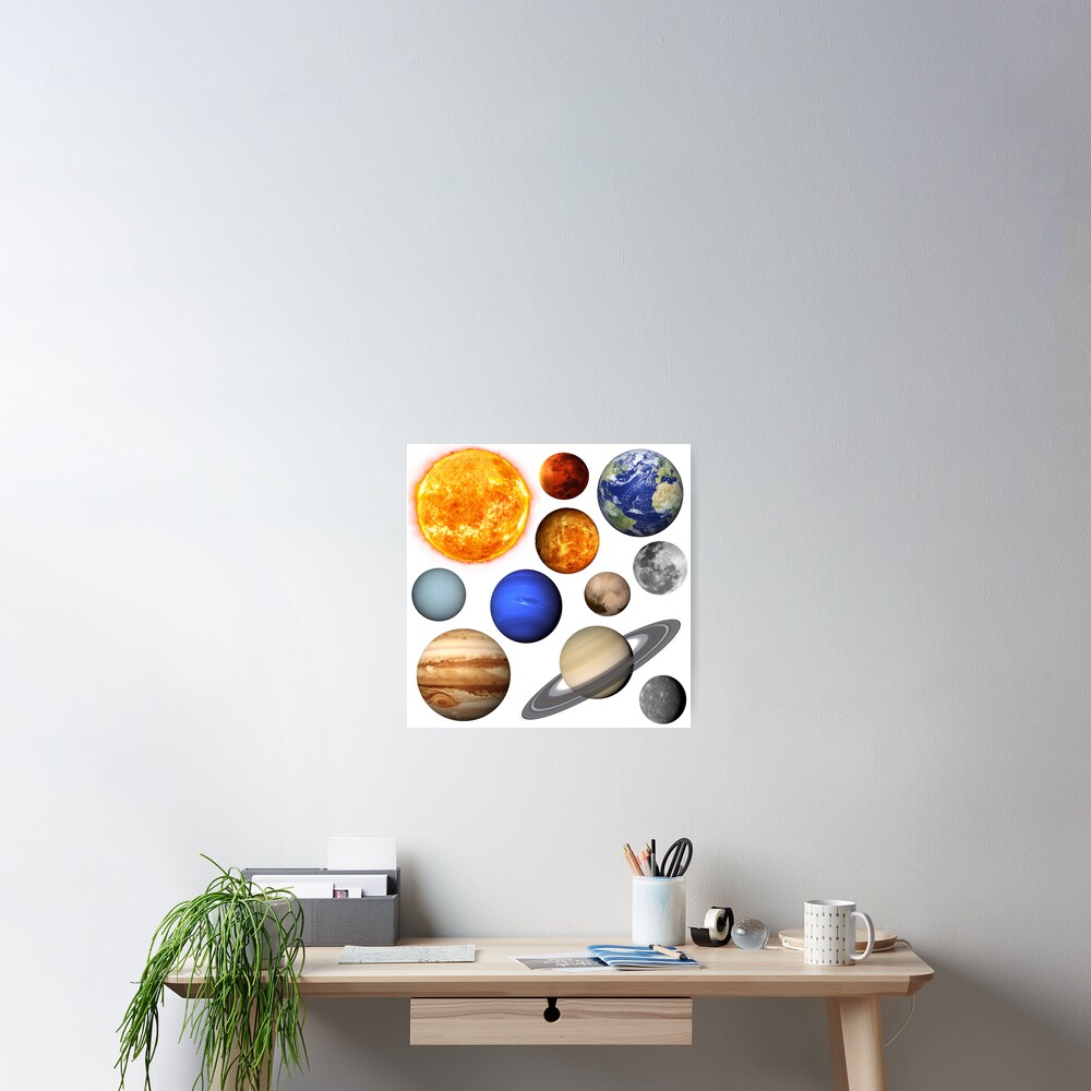 "solar system sticker set" Poster for Sale by tessa-stark | Redbubble