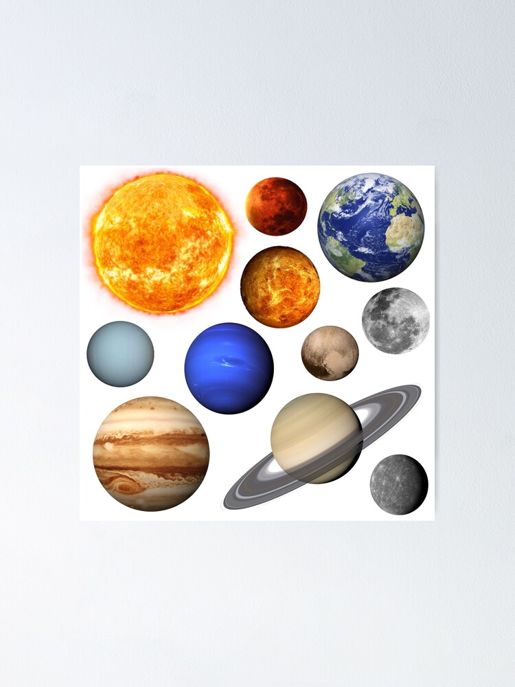 "solar system sticker set" Poster for Sale by tessa-stark | Redbubble