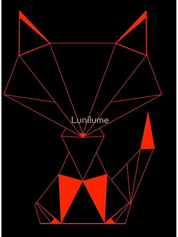 "Geometric Red Fox Outline" Poster for Sale by Lunilume | Redbubble
