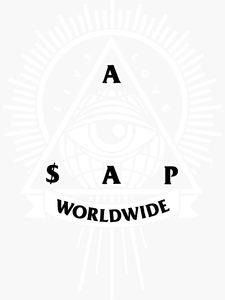 "ASAP Worldwide" Sticker for Sale by RapScene | Redbubble