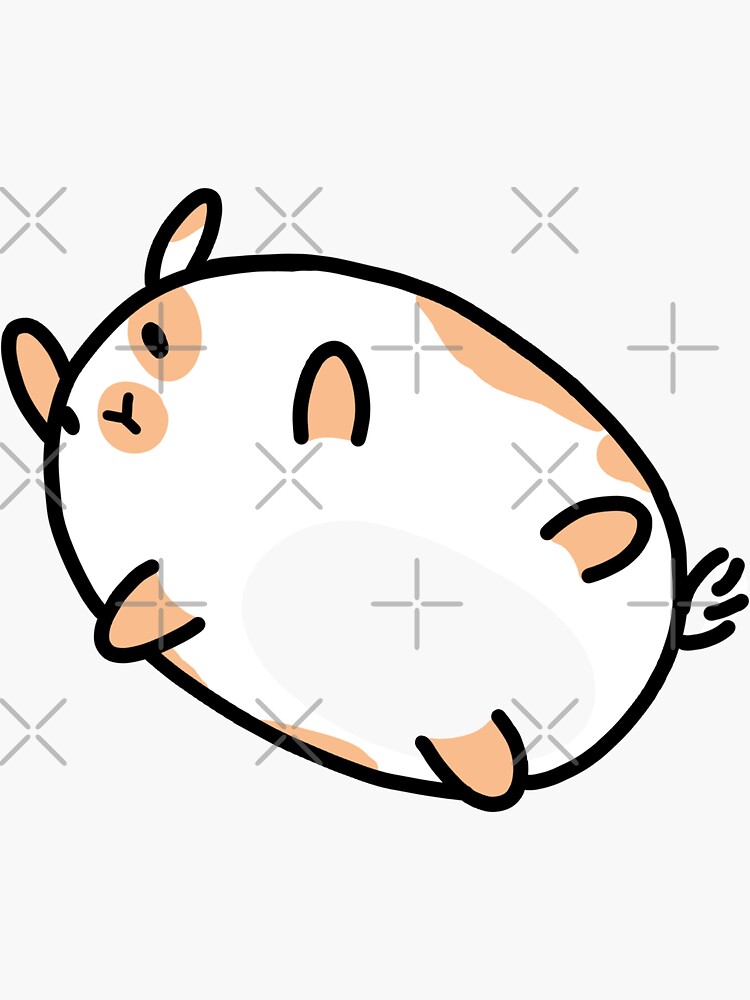"Minimalist Floating White Orange Spotted Bunny Rabbit" Sticker by ...