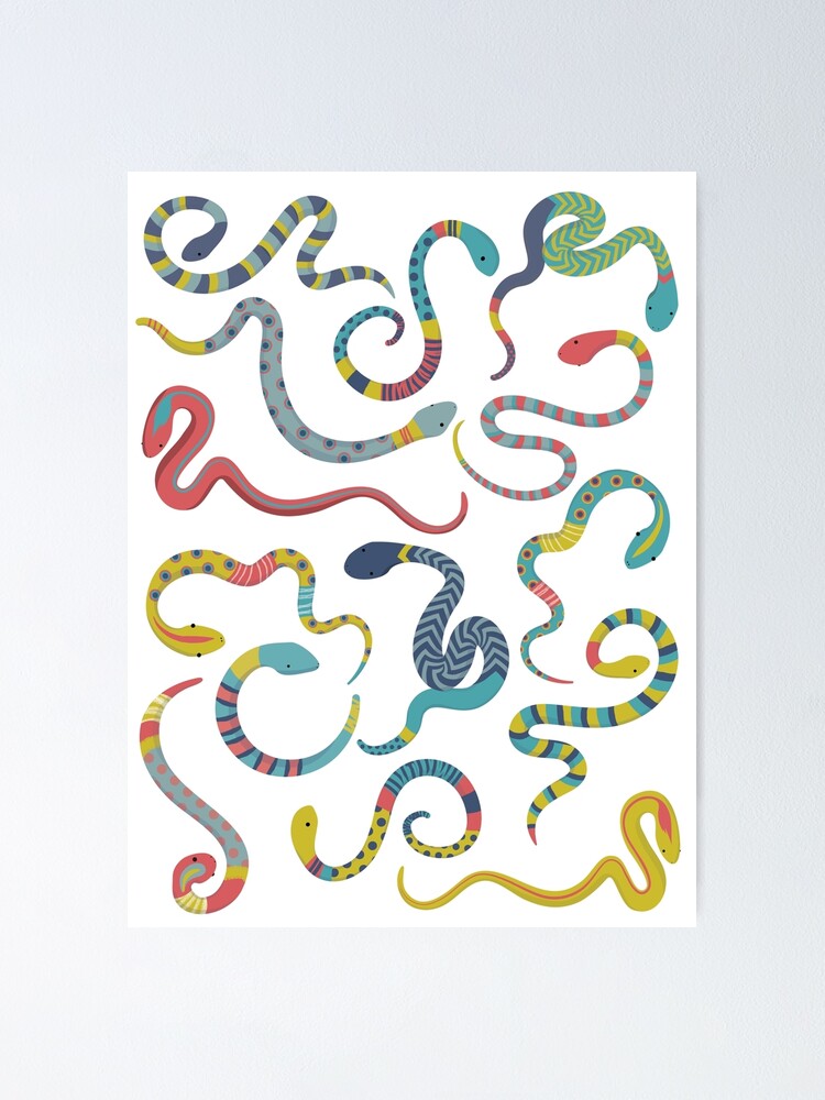 "Calypso Snakes" Poster for Sale by aka-mubbles | Redbubble