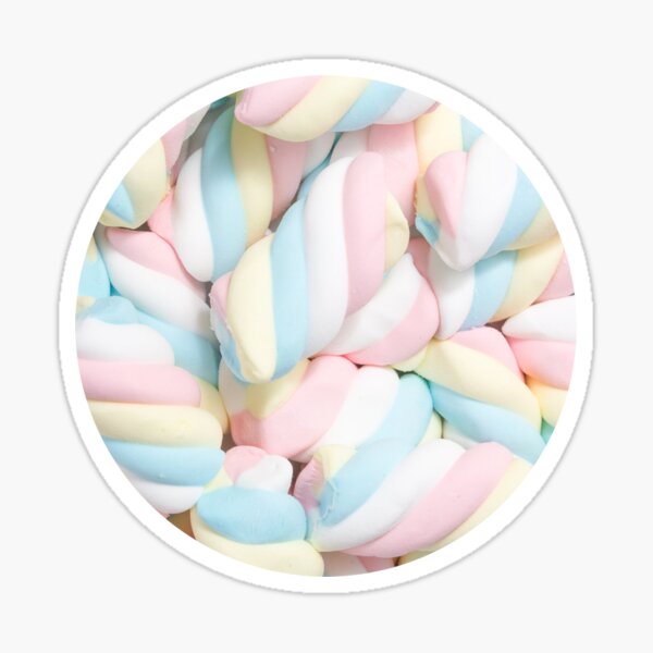 "Marshmallows!" Sticker for Sale by NeonArcade87 | Redbubble