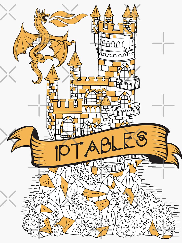 "IP tables (colored)" Sticker for Sale by ShoeBill99 | Redbubble