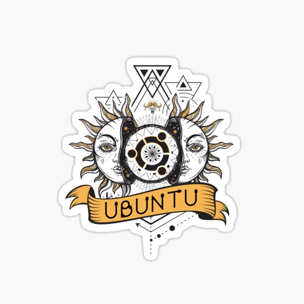 "Ubuntu Linux (colored)" Sticker by ShoeBill99 | Redbubble