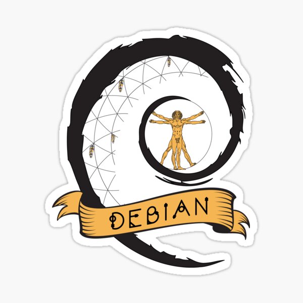 "Debian Linux (colored)" Sticker by ShoeBill99 | Redbubble