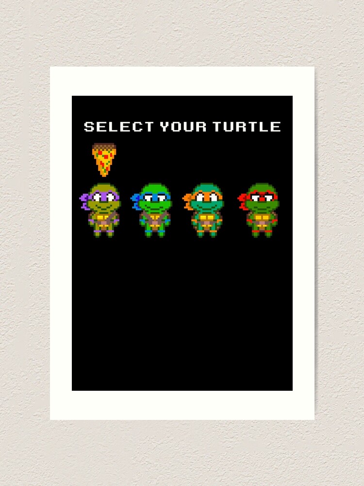 "Select Your Turtle (Donatello) - TMNT Pixel Art" Art Print for Sale by ...