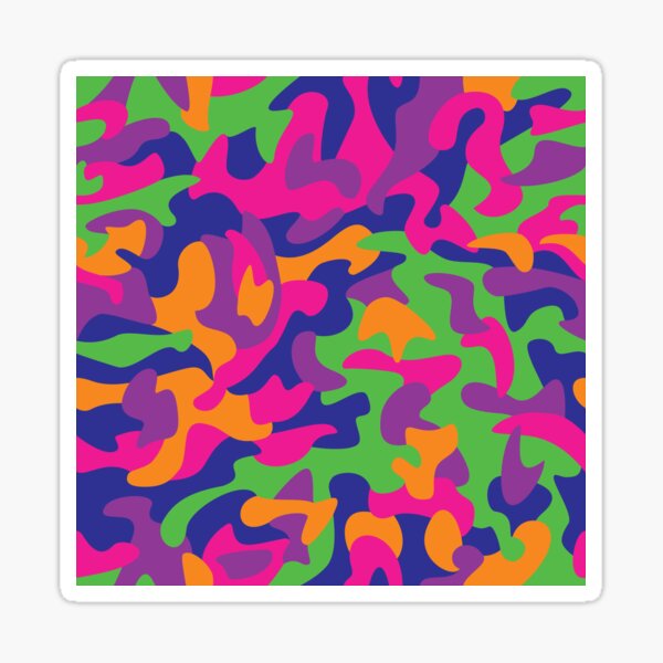"Neon Camo" Sticker for Sale by Lisann | Redbubble