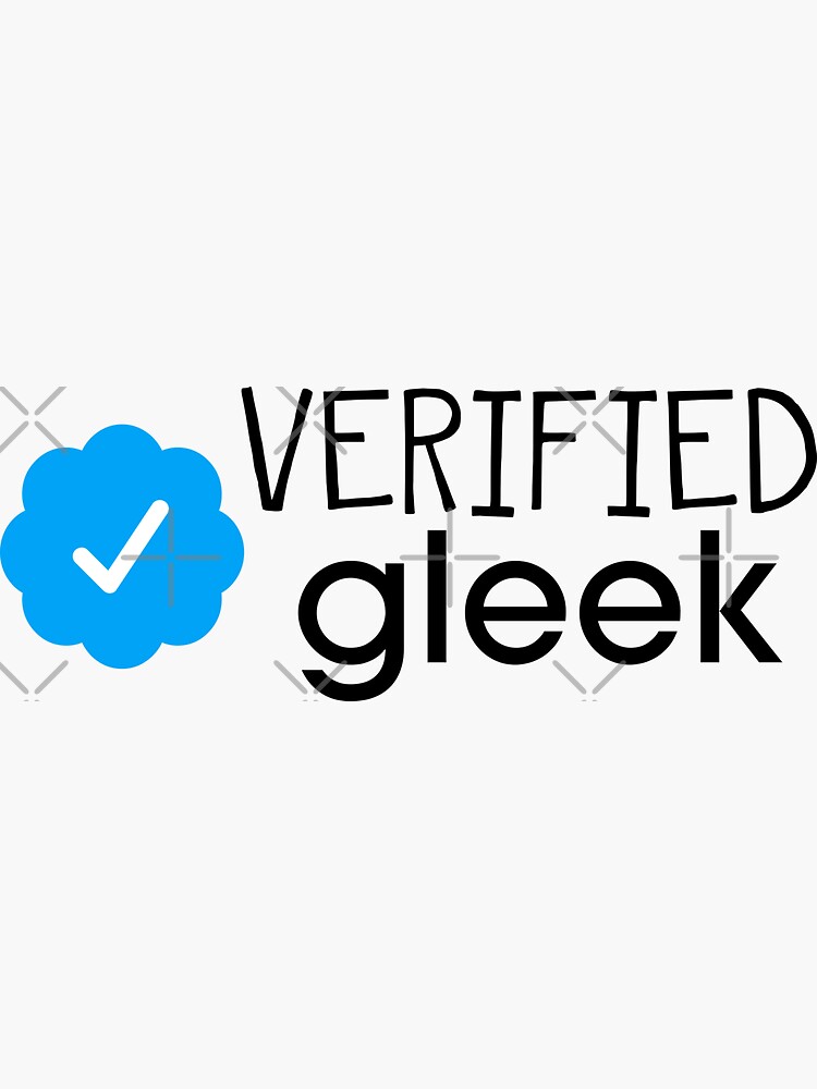 "Verified Gleek " Sticker for Sale by AlexVR | Redbubble