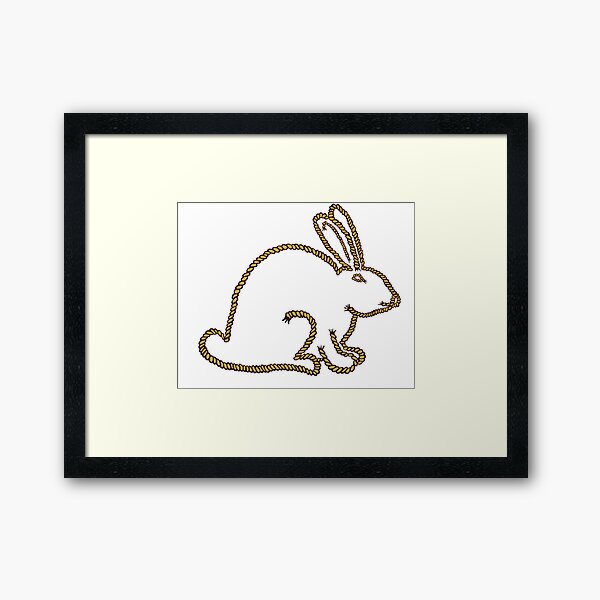 Rope Bunny Framed Prints | Redbubble