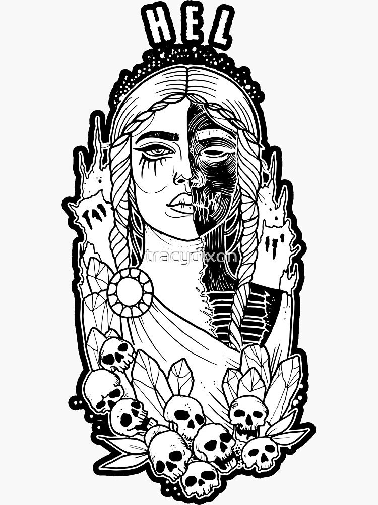 "Hel goddess of Norse Hell called Helhiem" Sticker for Sale by ...