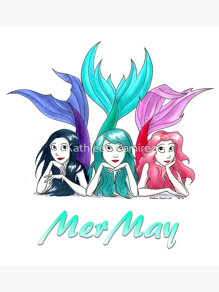 "MerMay Mermaid Trio" Poster by tasster | Redbubble