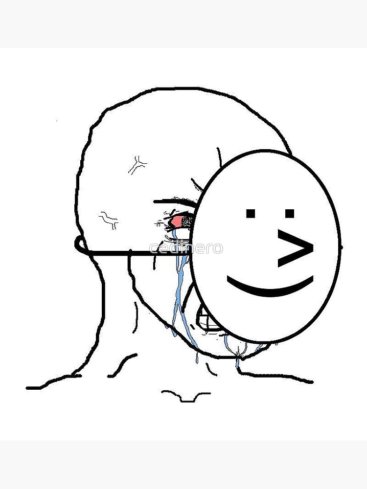 "Happy but sad meme" Sticker for Sale by cedinero | Redbubble