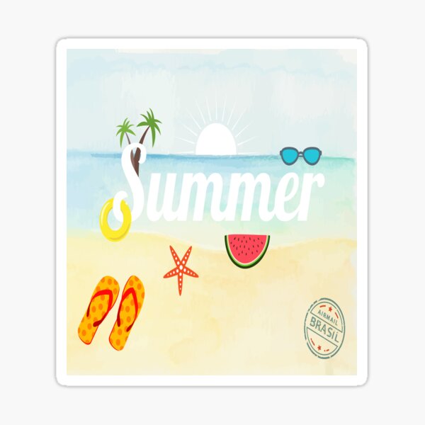 "summer time" Sticker for Sale by jasper1989 | Redbubble