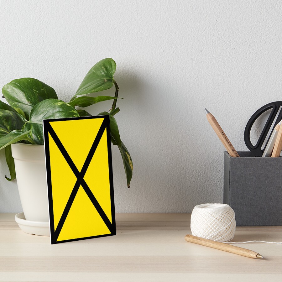 Lámina rígida «Cruz Negra en Rectangulo» de Dator | Redbubble