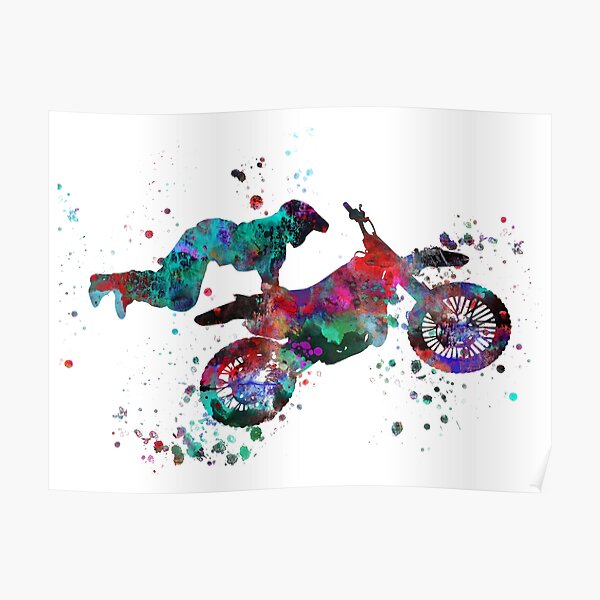 "Motocross dirt bike, dirt bike, sport bike, motocross, rider" Poster ...