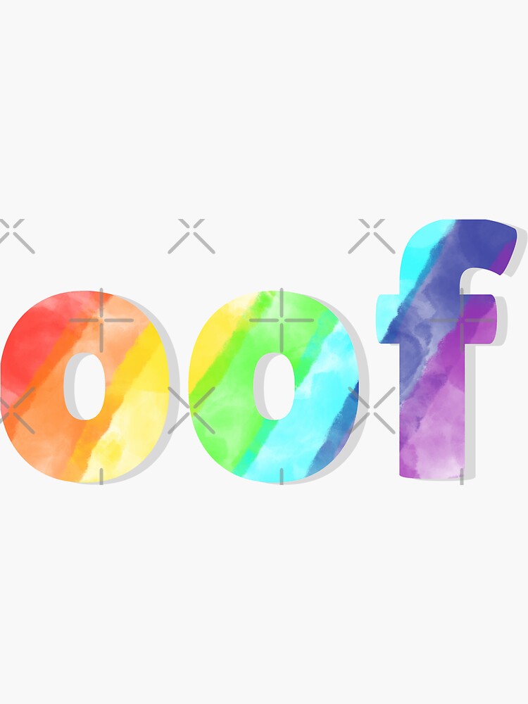 "rainbow watercolor oof " Sticker by GrasslandDesign | Redbubble