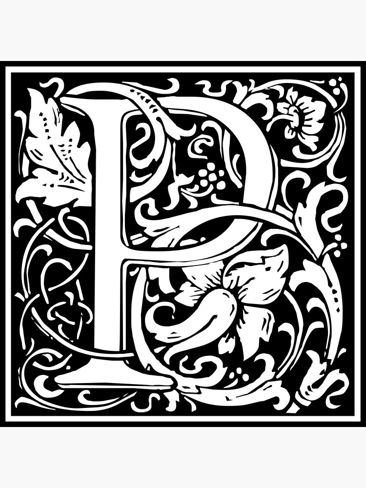 "P William Morris Font Alphabet" Photographic Print by wannabe311 ...