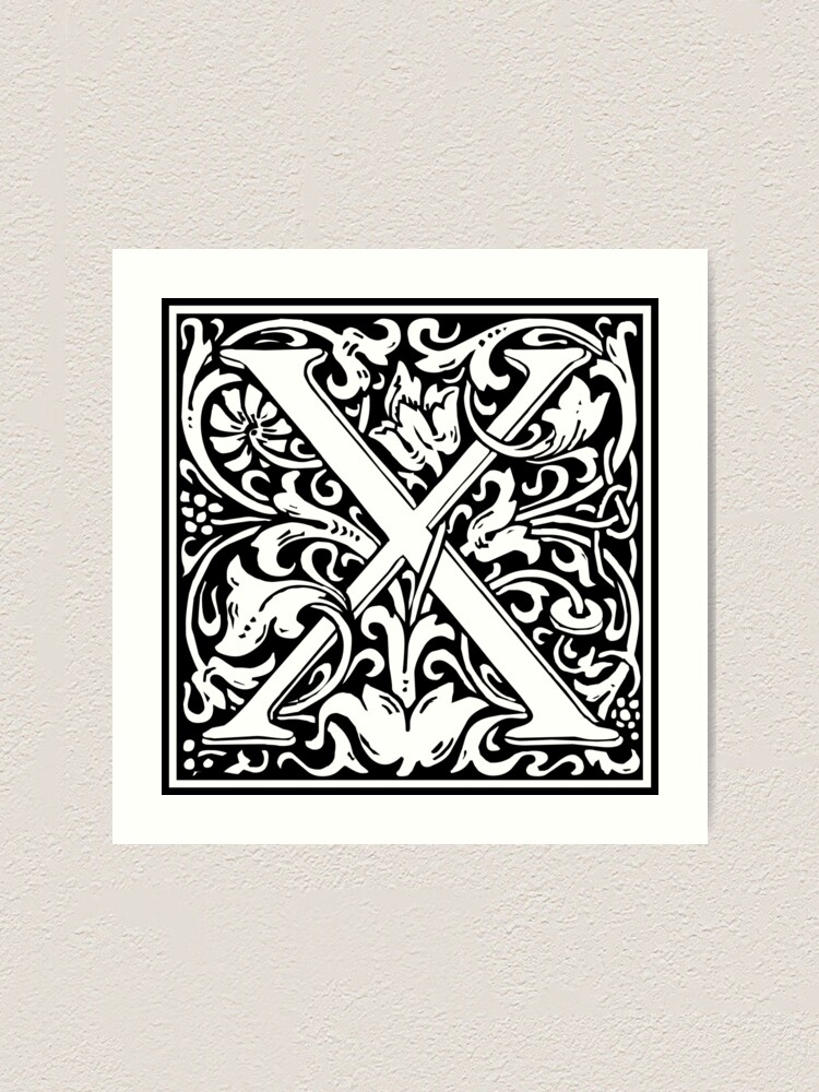 "X William Morris Font Alphabet" Art Print by wannabe311 | Redbubble