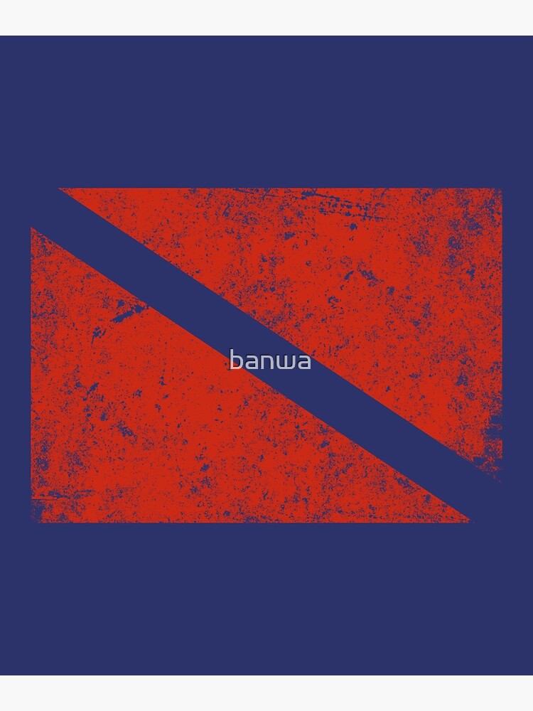"Distressed Dive Flag design Scuba Diving graphic" Poster by banwa ...