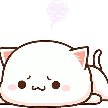 "Line Chibi Cat" Sticker for Sale by wannabe311 | Redbubble