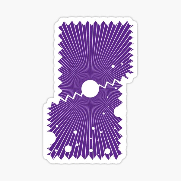 "Zig-Zag split geometric abstract line art" Sticker by LiamWarrArt ...