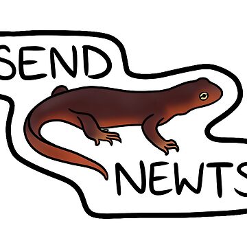 "Send Newts" Sticker for Sale by avesmx | Redbubble