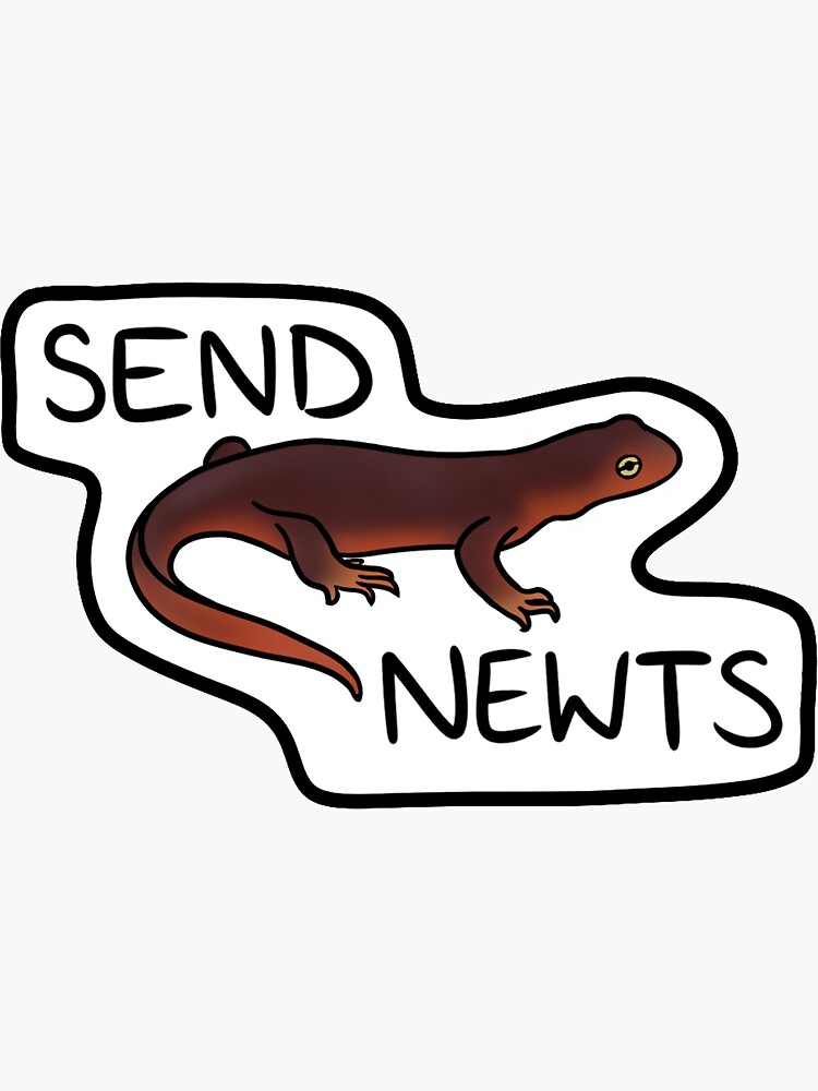 "Send Newts" Sticker for Sale by avesmx | Redbubble